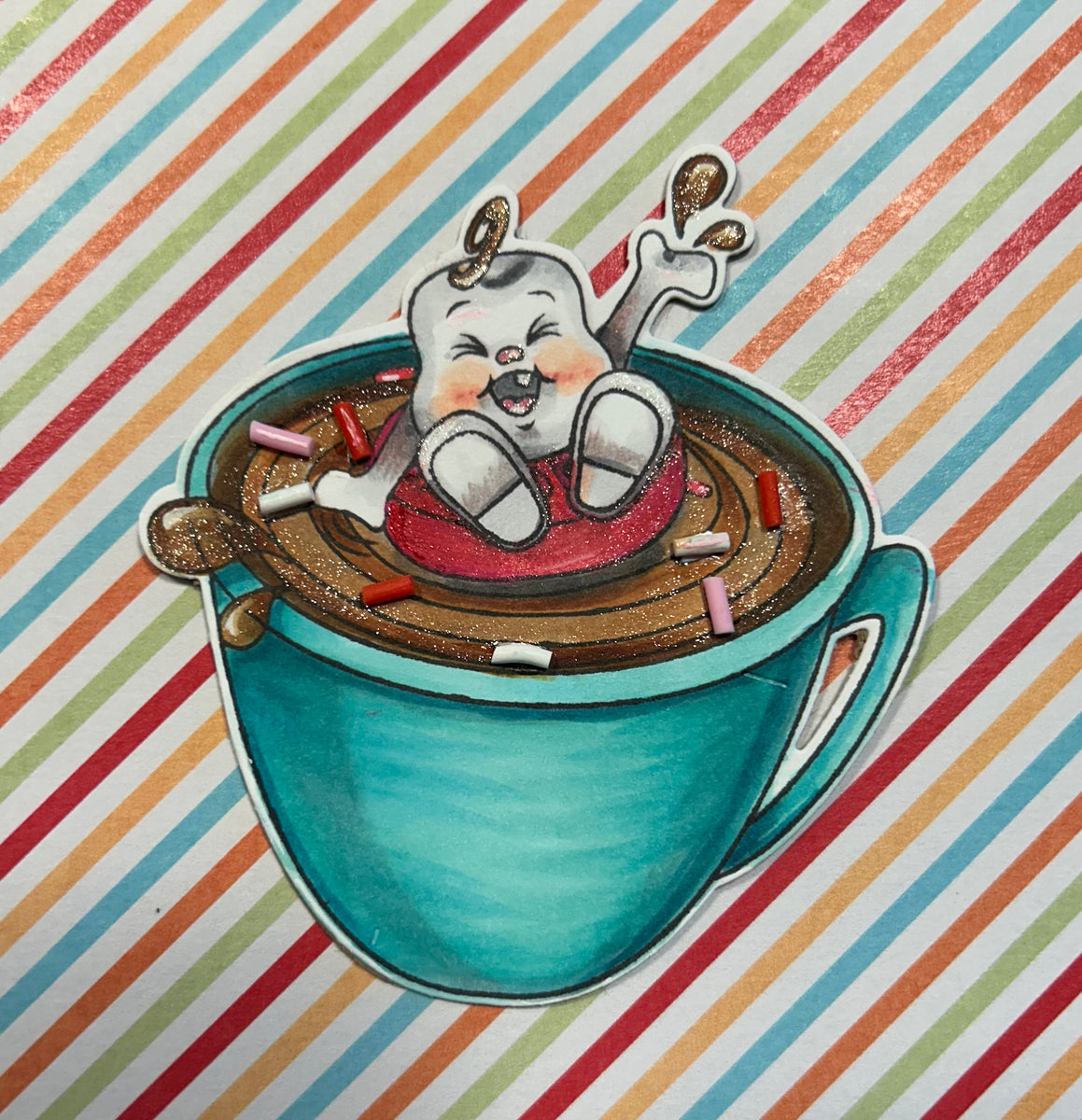 PK-1253 Floating Marshmallow Mug Stamp Set – Peachy Keen Stamps