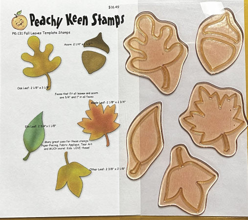 PK-131 Fall Leaves Template Stamps – Peachy Keen Stamps