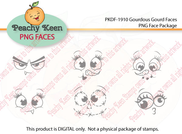 PKDF-1910 Gourdeous Gourd DIGITAL FACES – Peachy Keen Stamps